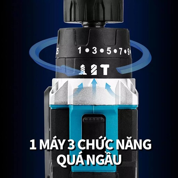 Máy khoan pin mini 3 chức năng 21V kèm hộp phụ kiện 24 chi tiết