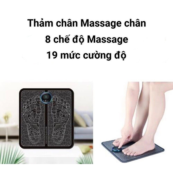 Thảm Massage Chân Xung điện 8 Chế độ Thư Giãn Hiện đại